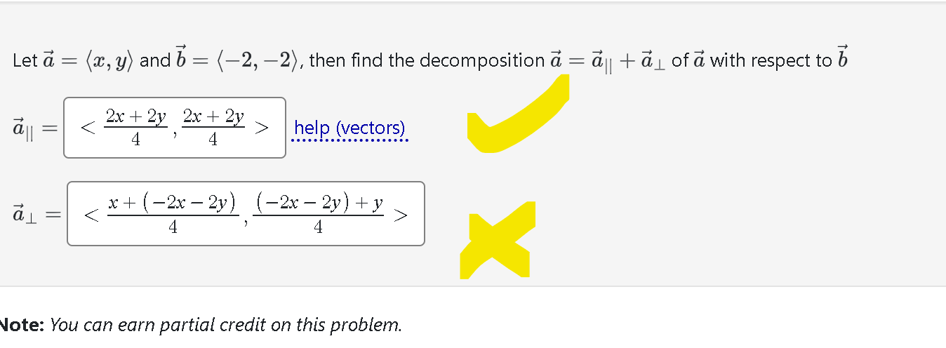 Solved Let vec(a)=(:x,y:) ﻿and vec(b)=(:-2,-2:), ﻿then find | Chegg.com