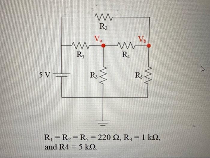 Make the equations for both Va and Vb and solve for | Chegg.com Make the equations for both Va and Vb and solve for | Chegg.com