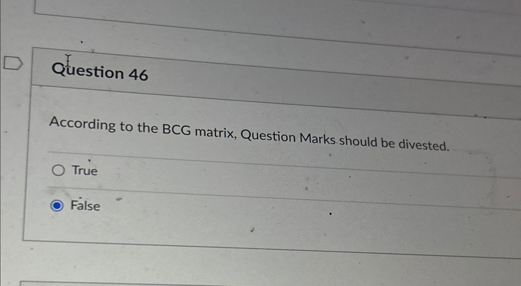 Solved Qừestion 46According to the BCG matrix, Question | Chegg.com