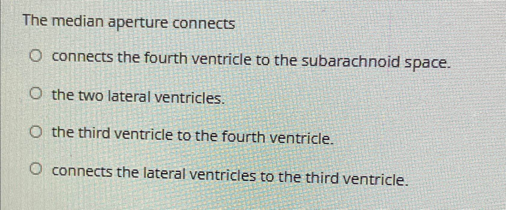 The median aperture connectsconnects the fourth | Chegg.com