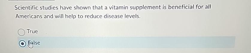 Solved Scientific studies have shown that a vitamin | Chegg.com