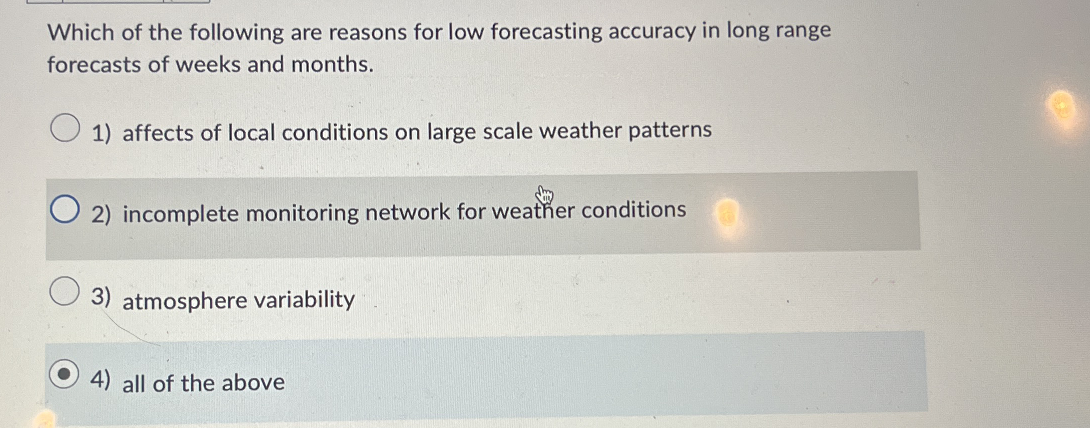 Solved Which of the following are reasons for low | Chegg.com