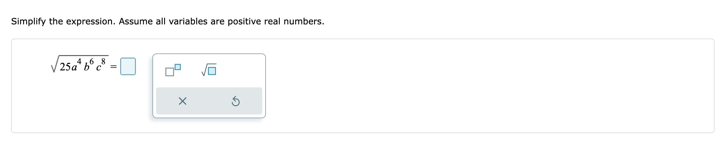 Solved Simplify the expression. Assume all variables are | Chegg.com