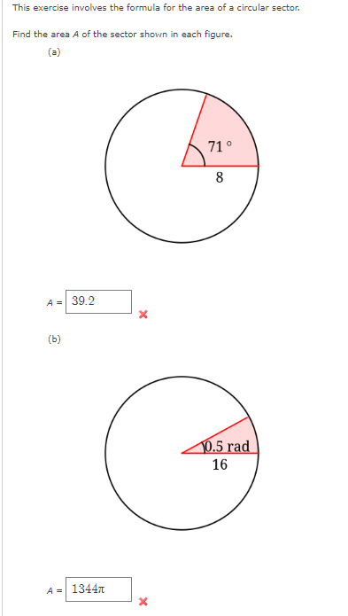 Solved This exercise involves the formula for the area of a | Chegg.com