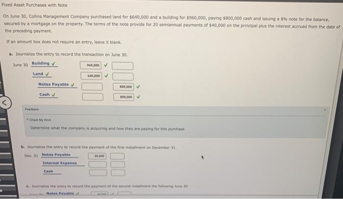 Solved Fixed Asset Purchases with Note On June 30, Colins | Chegg.com