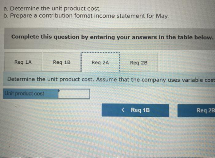 Solved Problem 7-20 Variable and Absorption Costing Unit | Chegg.com