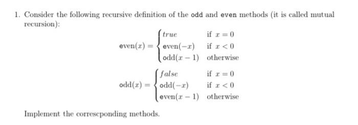 Solved 1 Consider The Following Recursive Definition Of The