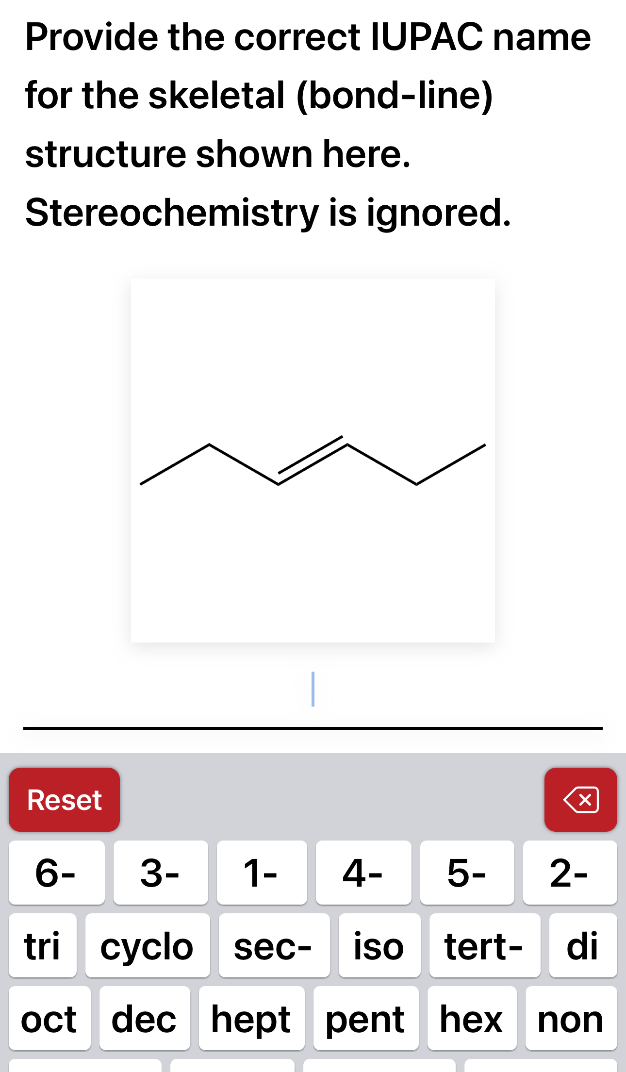 Solved Provide the correct IUPAC name for the skeletal | Chegg.com