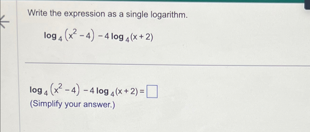 Solved Write the expression as a single | Chegg.com