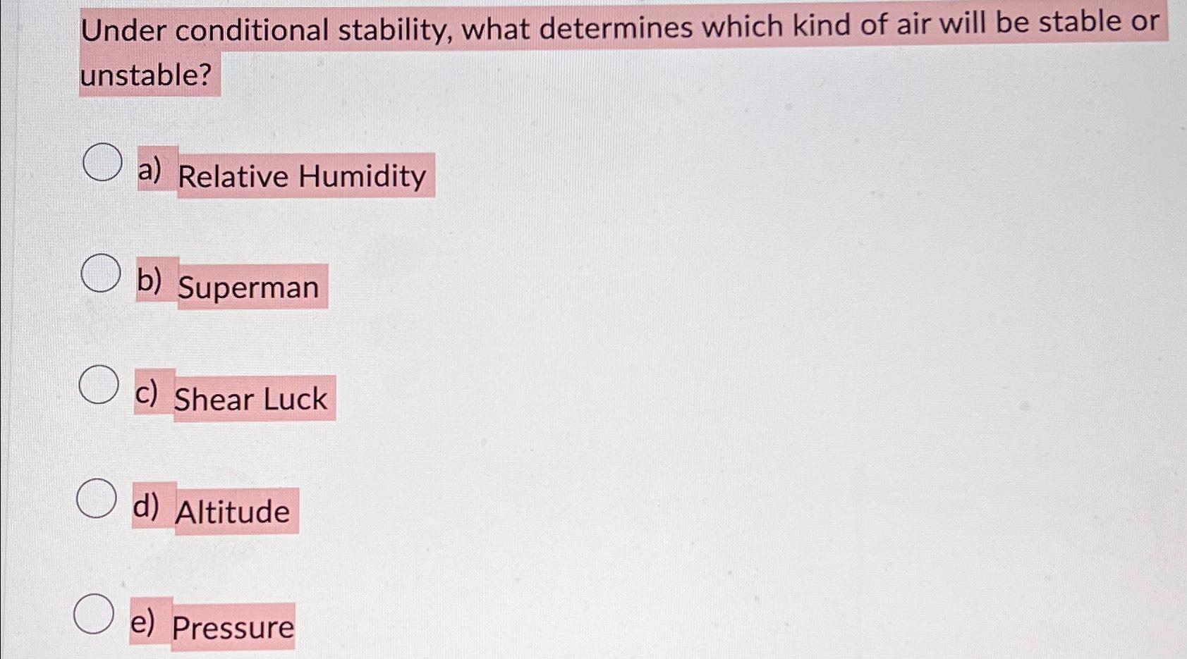 Under conditional stability, what determines which | Chegg.com