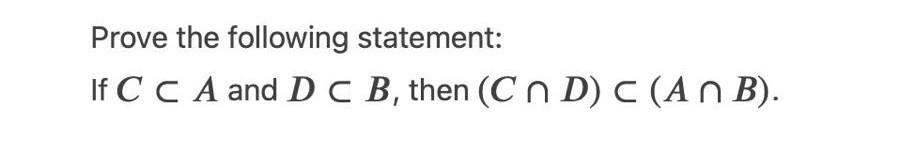 Solved Provide a counterexample for the following statement: | Chegg.com