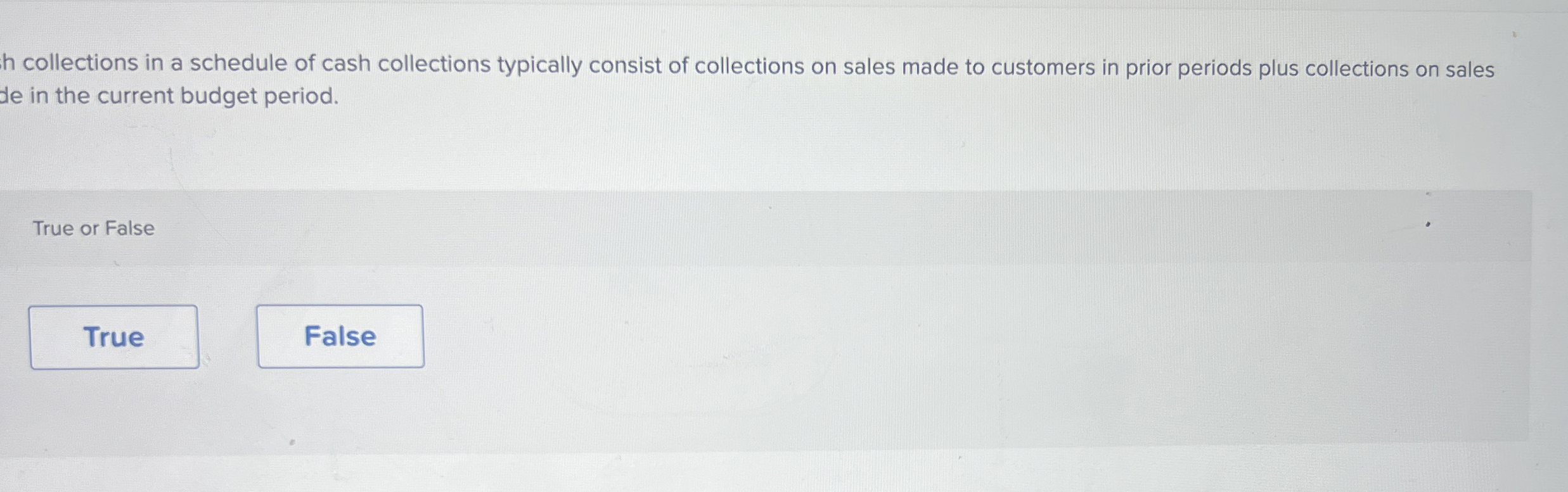 Solved Qh collections in a schedule of cash collections | Chegg.com