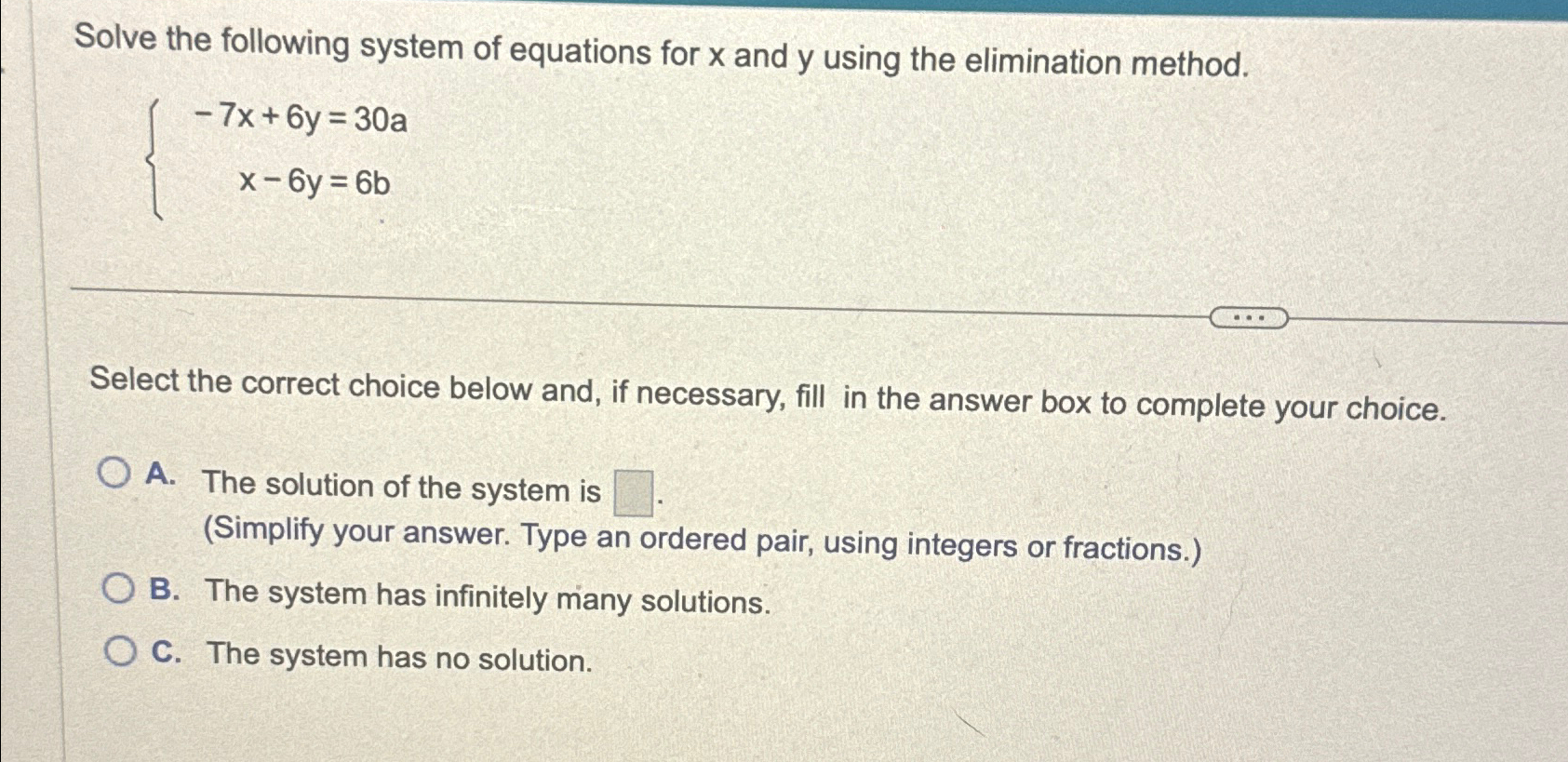 Solved Solve the following system of equations for x ﻿and y | Chegg.com