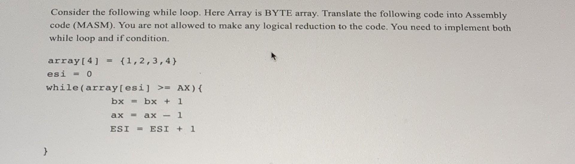 Solved Consider the following code: MOV AL, 10011101 b MOV | Chegg.com