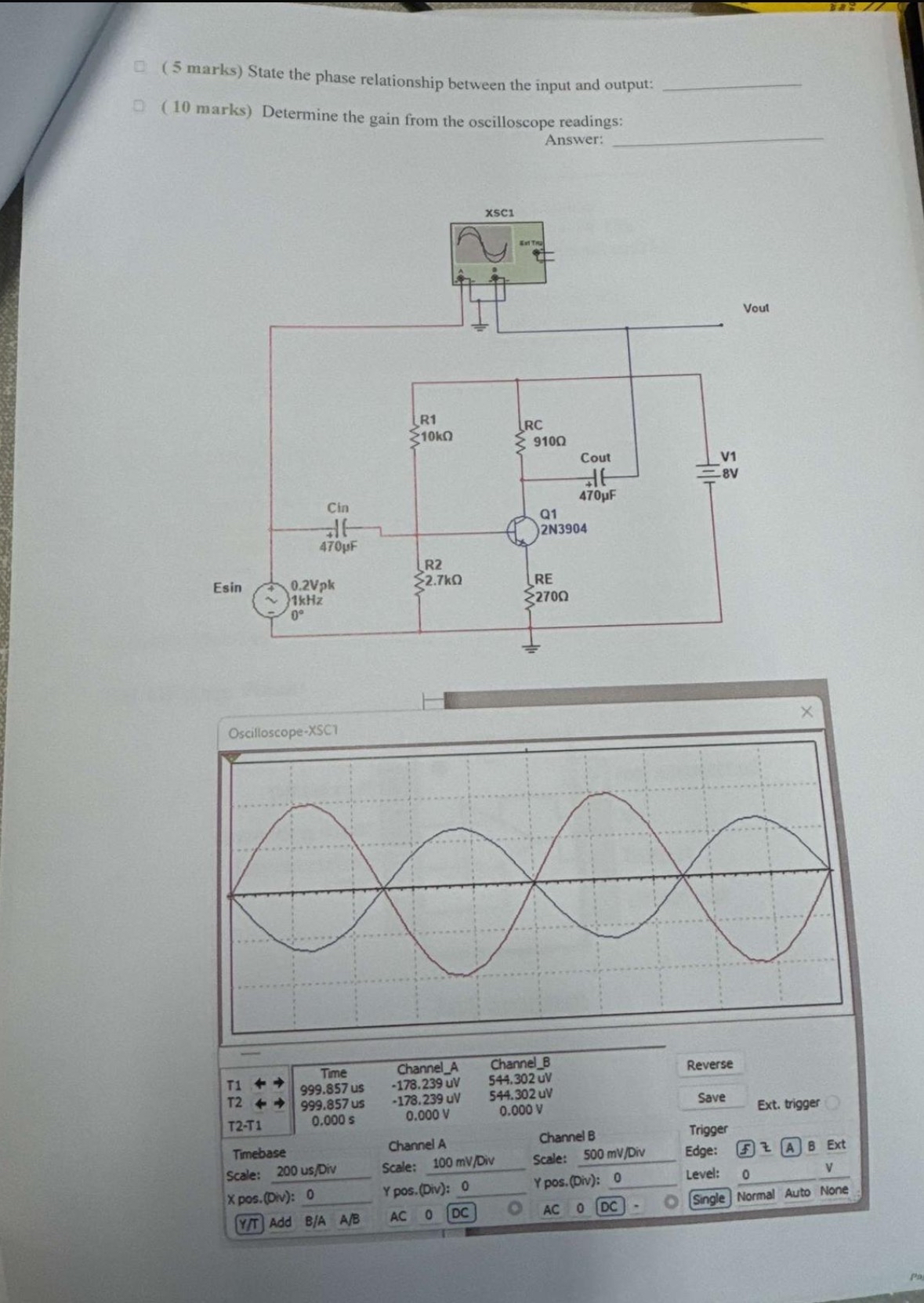 Solved ( 5 ﻿marks) ﻿State the phase relationship between | Chegg.com