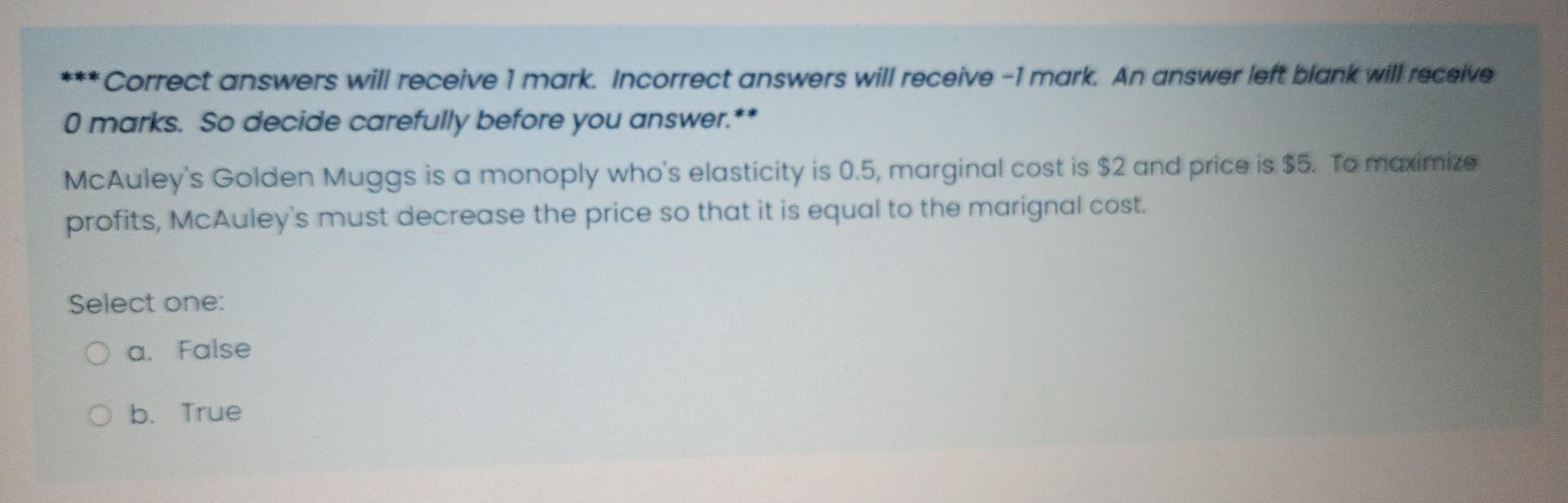 Solved Correct answers will receive I mark. Incorrect | Chegg.com