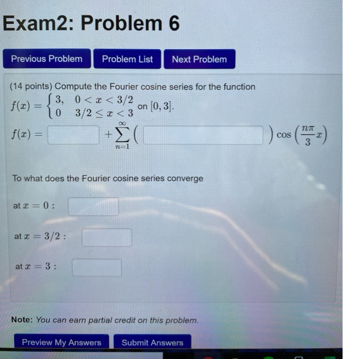 Solved Exam2: Problem 6 Previous Problem Problem List Next | Chegg.com