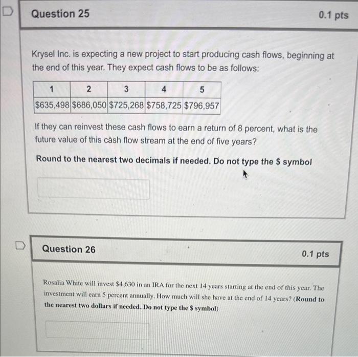 Solved Krysel Inc. is expecting a new project to start | Chegg.com