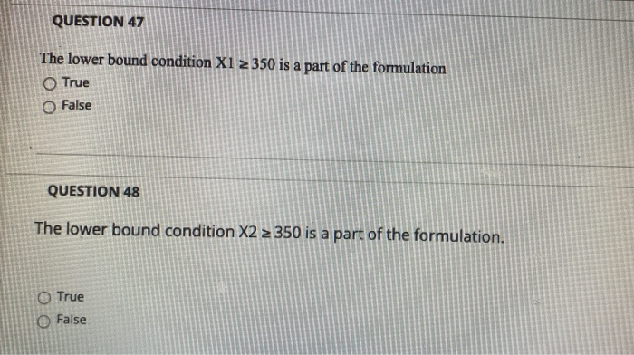 Solved Which of the following is a valid constraint? O 1X1 + | Chegg.com