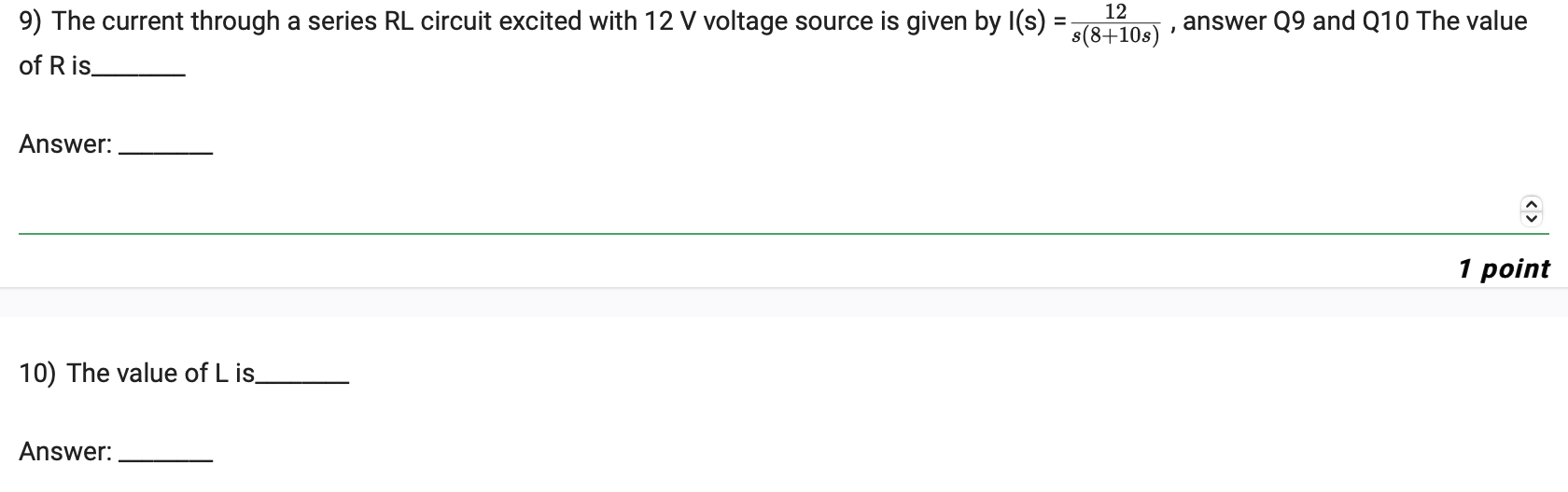 Solved The current through a series RL circuit excited with | Chegg.com