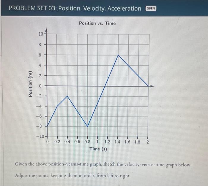 Solved Problem Set 03 Position Velocity Acceleration Open