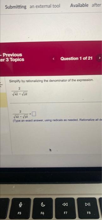Solved Submitting an external tool - Previous er 3 Topics 2 | Chegg.com