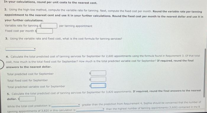 Solved 2. Using the high-low method, compute the variable | Chegg.com