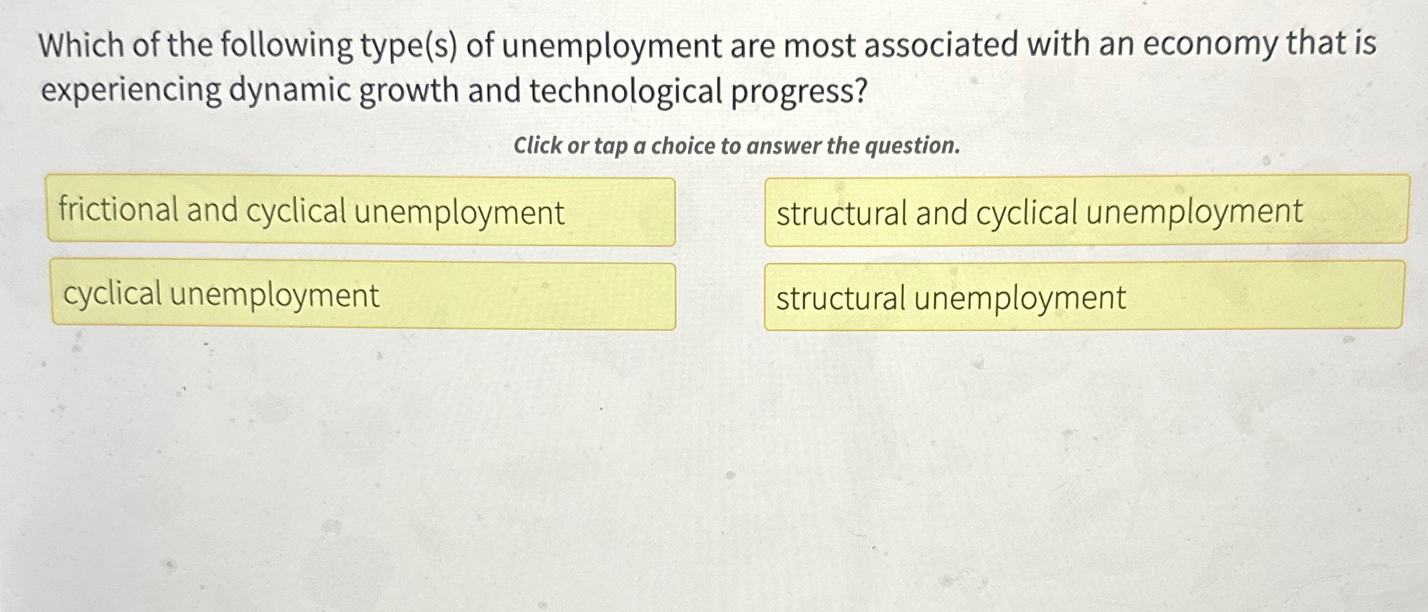 Solved Which of the following type(s) ﻿of unemployment are | Chegg.com