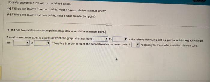 Solved Consider a smooth curve with no undefined points. (a) | Chegg.com