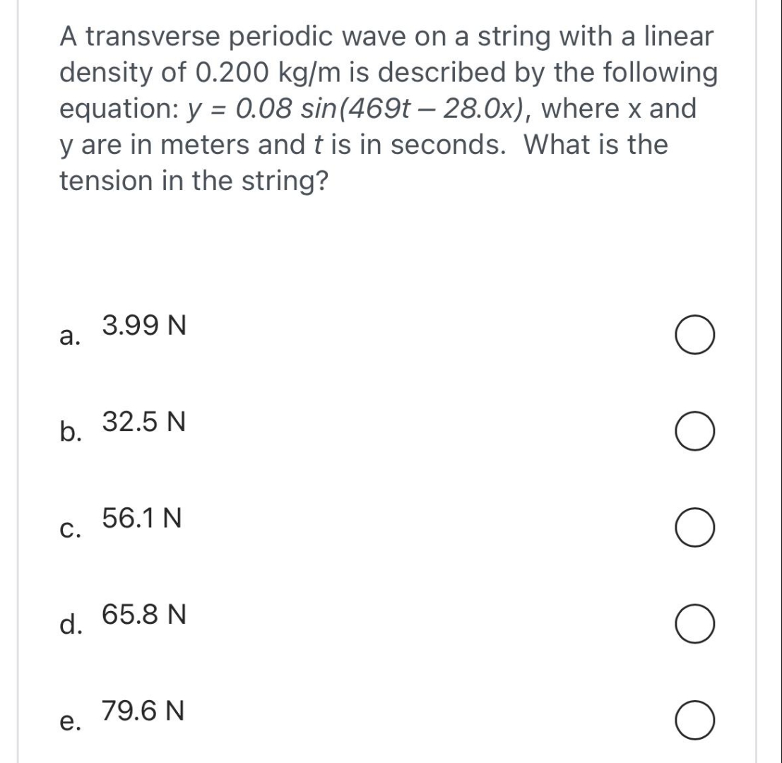 High Quality SOLUTION A transverse periodic wave on a string with a linear | Chegg.com