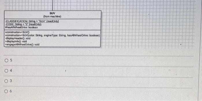 Solved How many public instance methods does the Motorcycle | Chegg.com