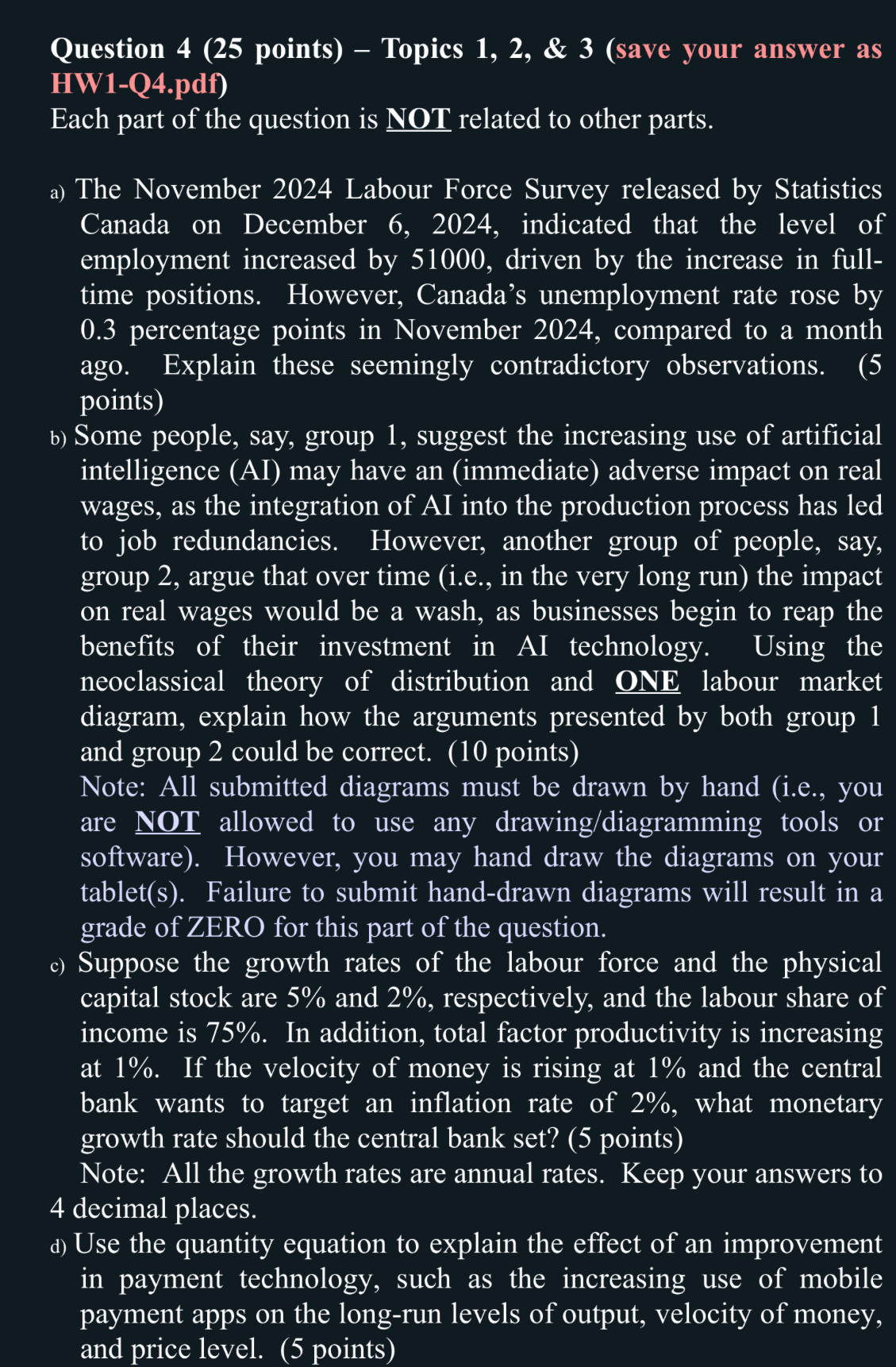 Question 4 (25 ﻿points) - ﻿Topics 1, 2, ﻿& 3 (save | Chegg.com