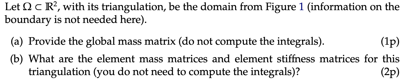 Solved Regarding PDE Let ΩsubR2, ﻿with its triangulation, be | Chegg.com