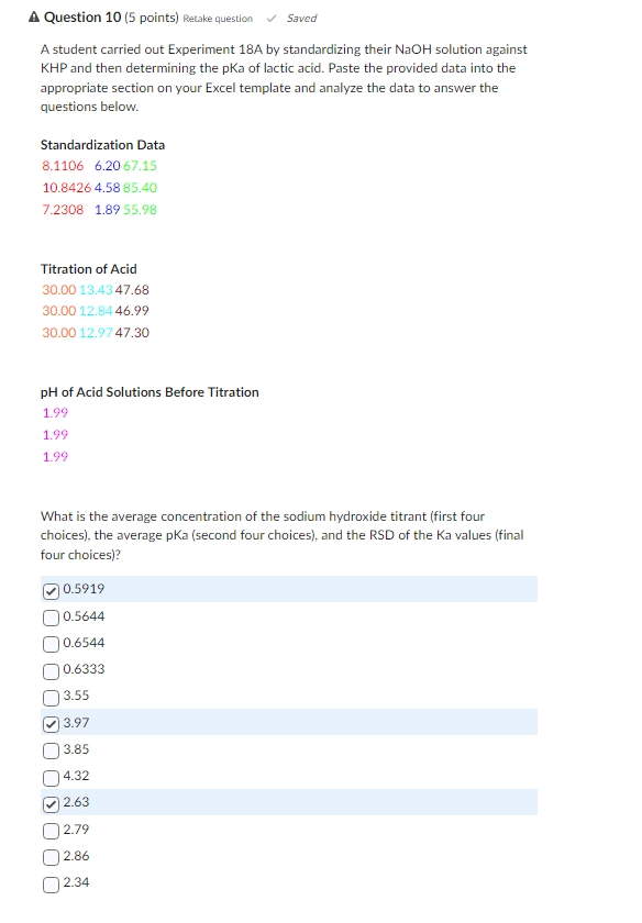 Solved A Question 10 (5 ﻿points) ﻿Retake question ﻿SavedA | Chegg.com