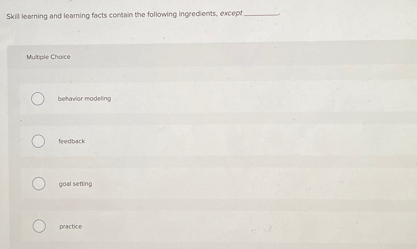 Solved Skill learning and learning facts contain the | Chegg.com