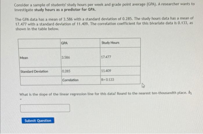 Solved Consider a sample of students' study hours per week | Chegg.com
