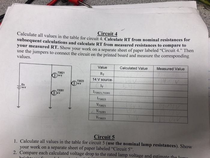 Solved Circuit 4 all values in the table for circuit 4. | Chegg.com
