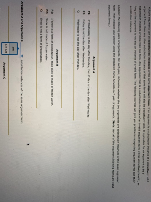Solved Multiple arguments can be substitution instances of | Chegg.com