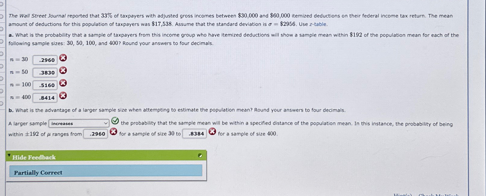 Solved amount of deductions for this population of taxpayers | Chegg.com
