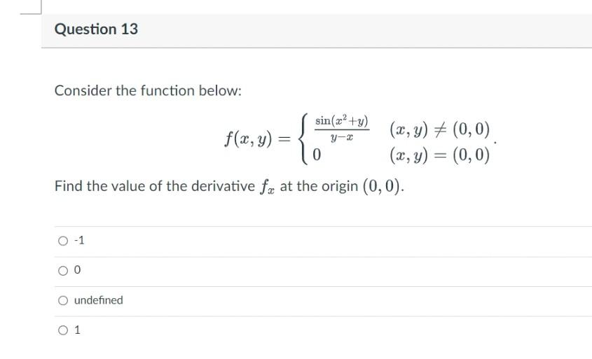 Solved Consider the function below: | Chegg.com