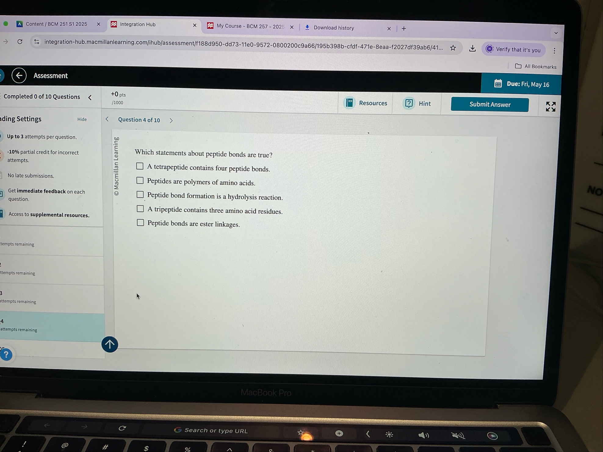 Solved Content / ﻿BCM 251 ﻿S1 2025Integration HubMy Course - | Chegg.com