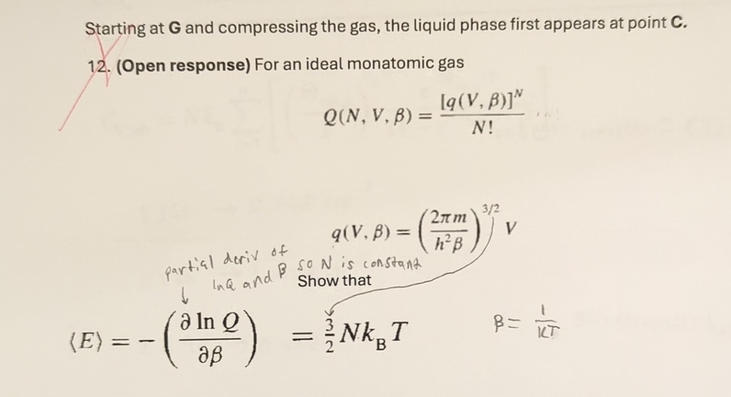 Solved Starting at G ﻿and compressing the gas, the liquid | Chegg.com