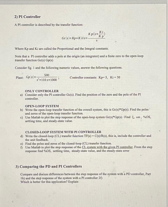 Solved Lab 6 - Analyzing APD and a PI controller using | Chegg.com