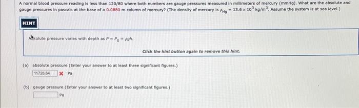 Solved A normal blood pressure reading is less than 120/80 | Chegg.com