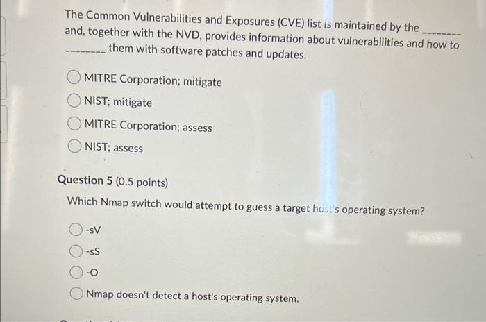 Solved The Common Vulnerabilities And Exposures Cve List