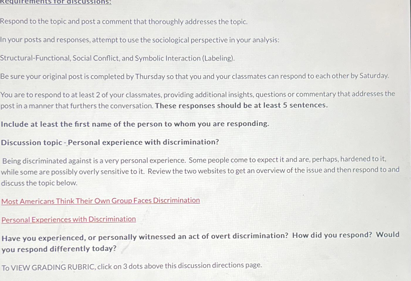 Solved Respond to the topic and post a comment that | Chegg.com
