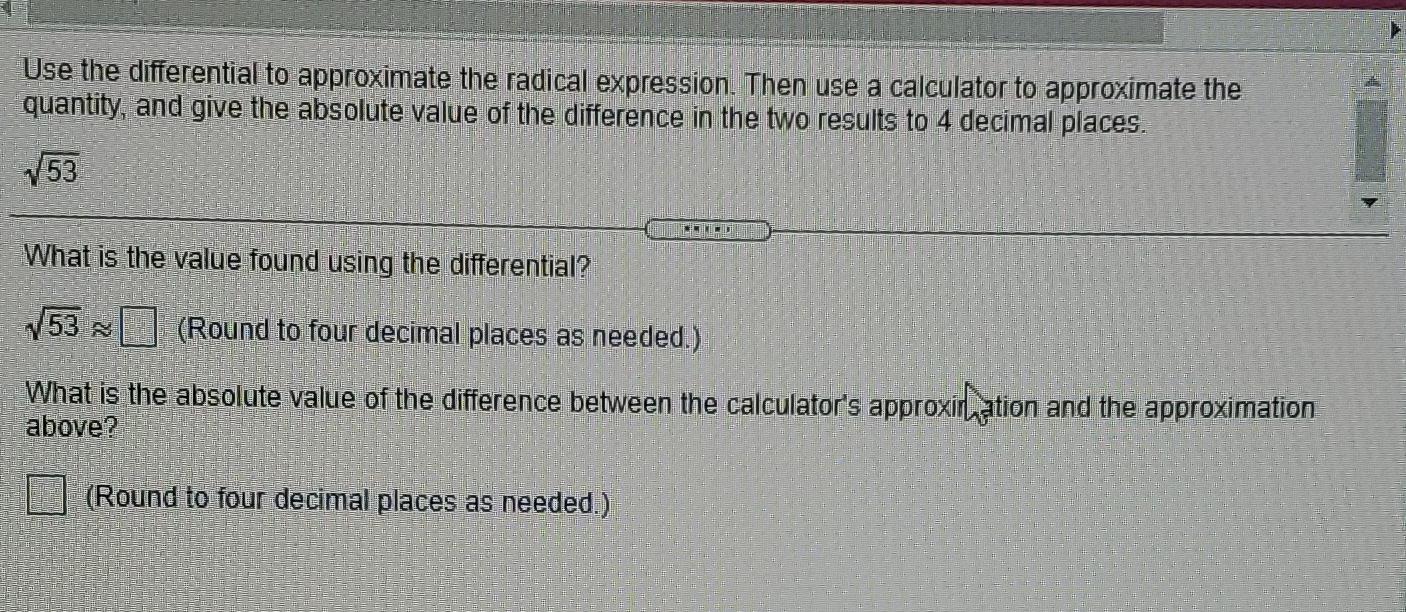 solved-use-the-differential-to-approximate-the-radical-chegg