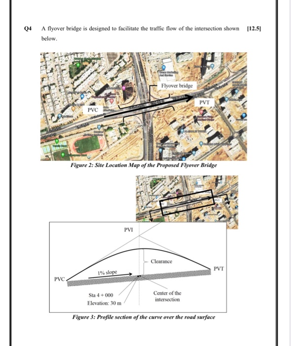 Q4 (12.5 A flyover bridge is designed to facilitate | Chegg.com