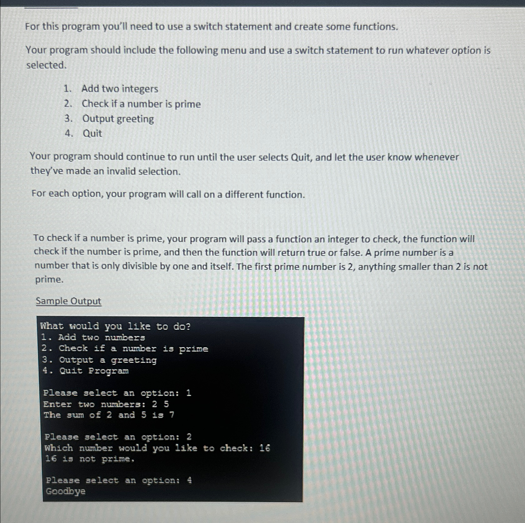Solved USING LANGUAGE C++For this program you'll need to use | Chegg.com