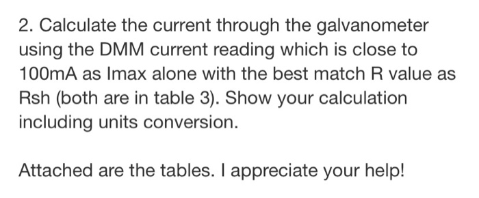 Solved 2 Calculate The Current Through The Galvanometer